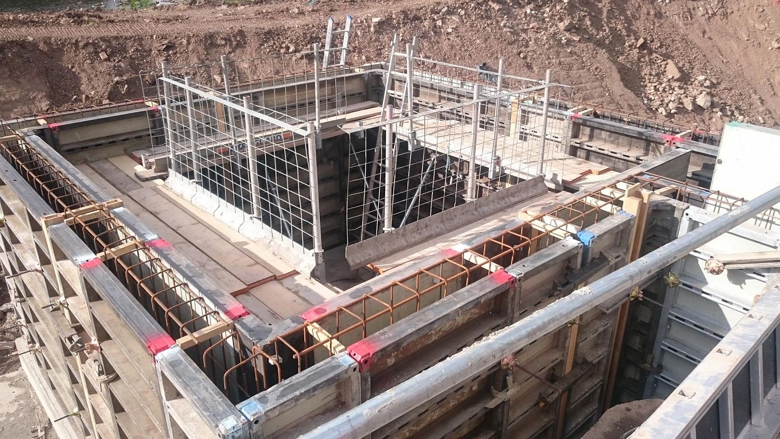 Hydro electric plant machine foundations