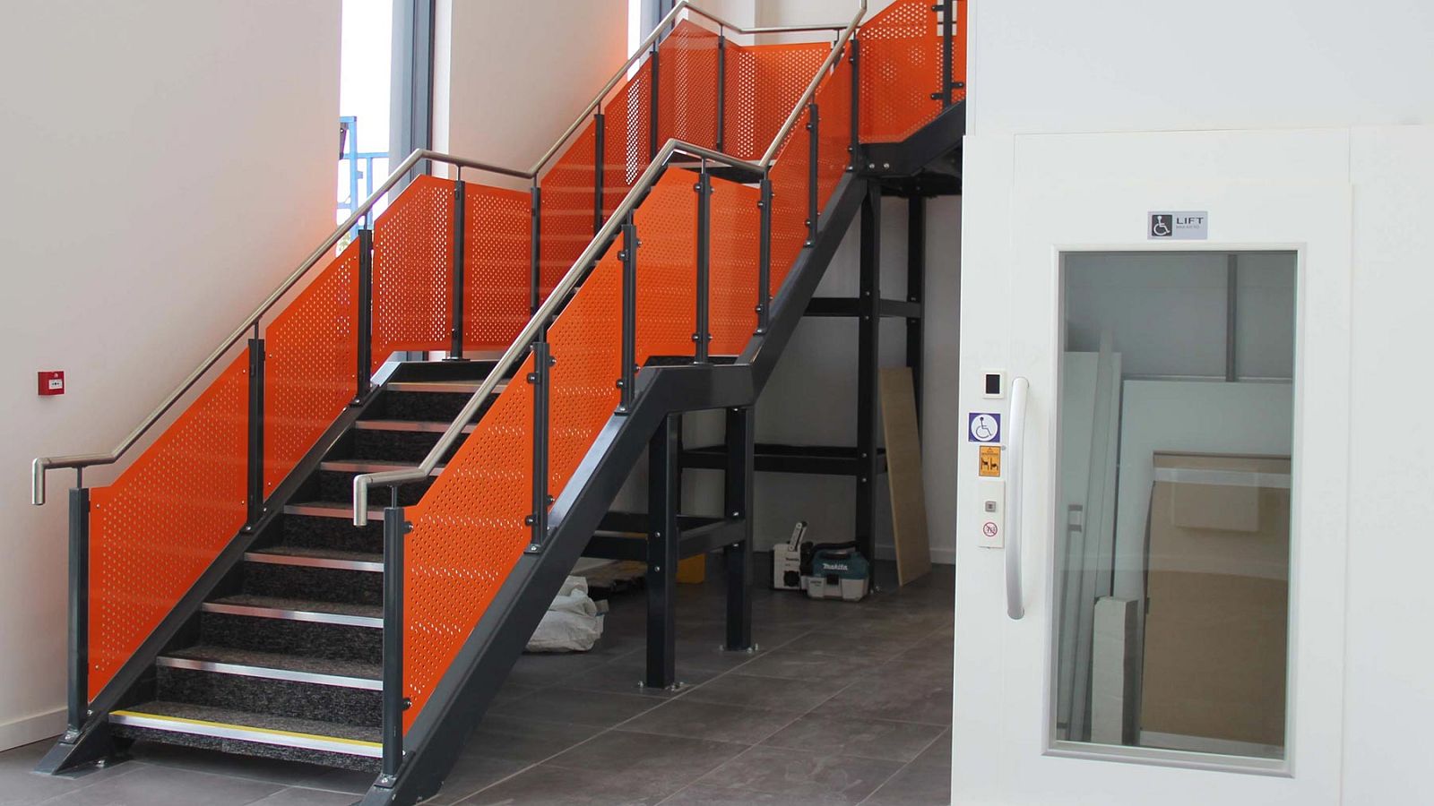 Factory extension with new offices and HGV access.