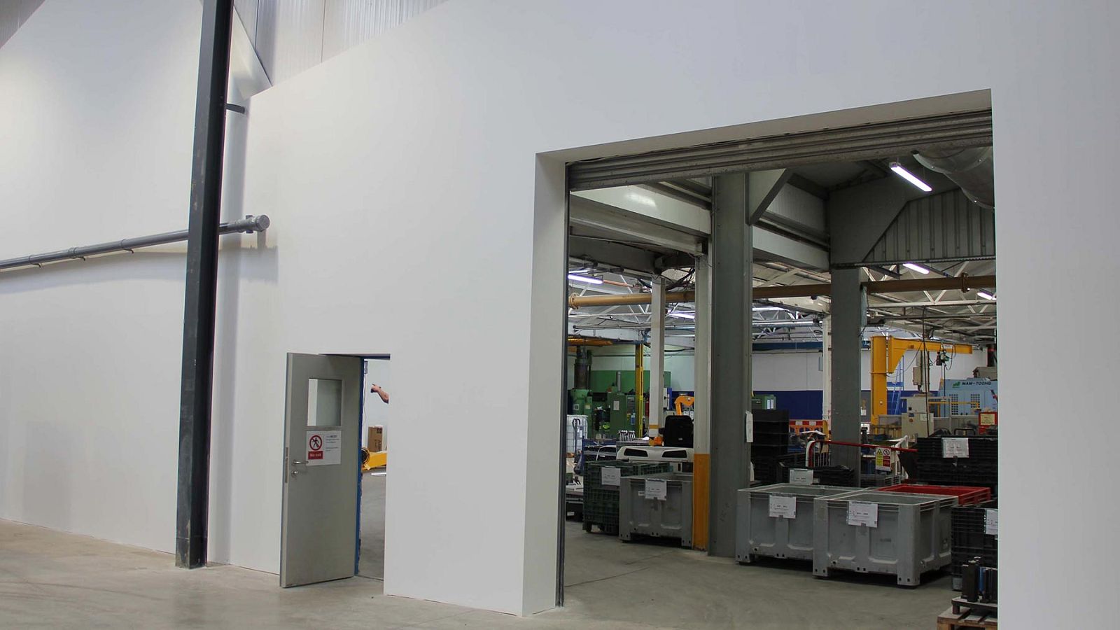 Factory extension with new offices and HGV access.