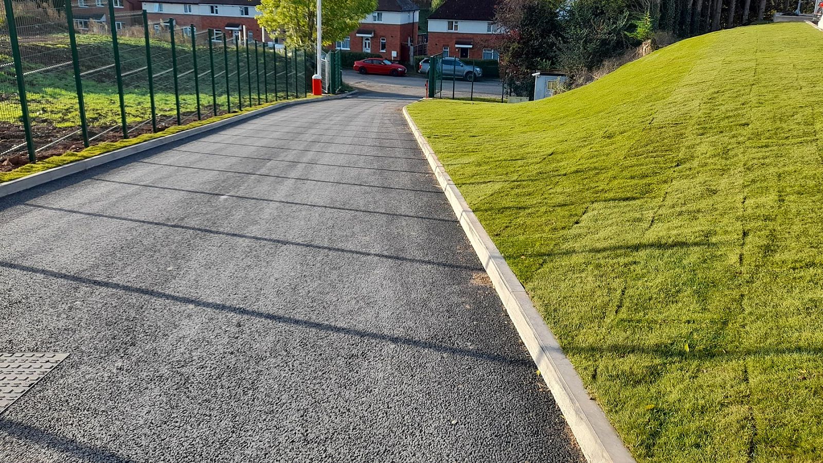 Factory extension with new offices and HGV access.